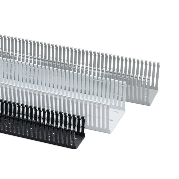 High Density Slotted Wall Wiring Duct, 3" X 1", Non-Adhesive, PVC, Gray ...