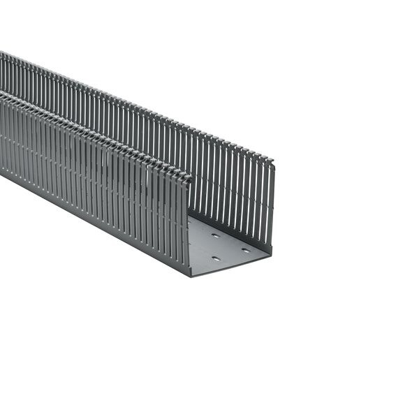 High Density Slotted Wall Wiring Duct, 4" x 4", Non-Adhesive, PVC, Gray ...