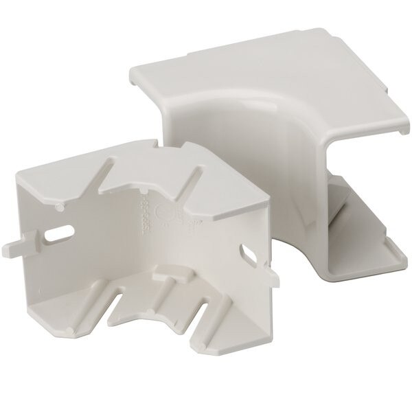 Internal Corner Cover, 3/4", 1" Bend Radius, PVC, Office White, 1/bg