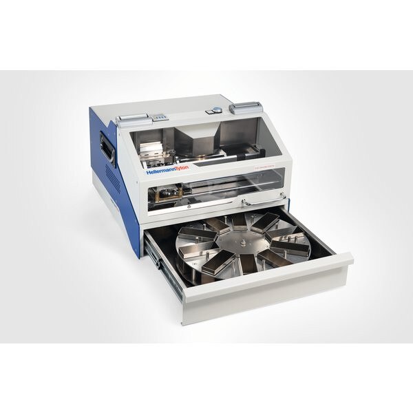 M-BOSS Compact Stainless Steel Embosser with Organizer, Blue, 1/Box