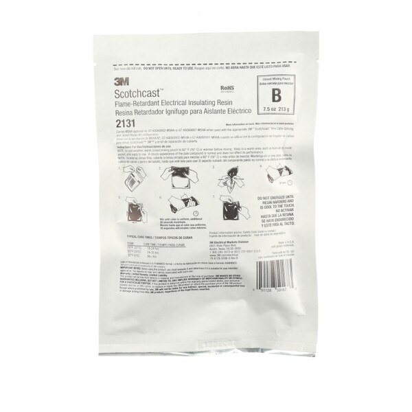 3M Scotchcast Flame-Retardant Compound 2131B, 213 grams, 10 /Case