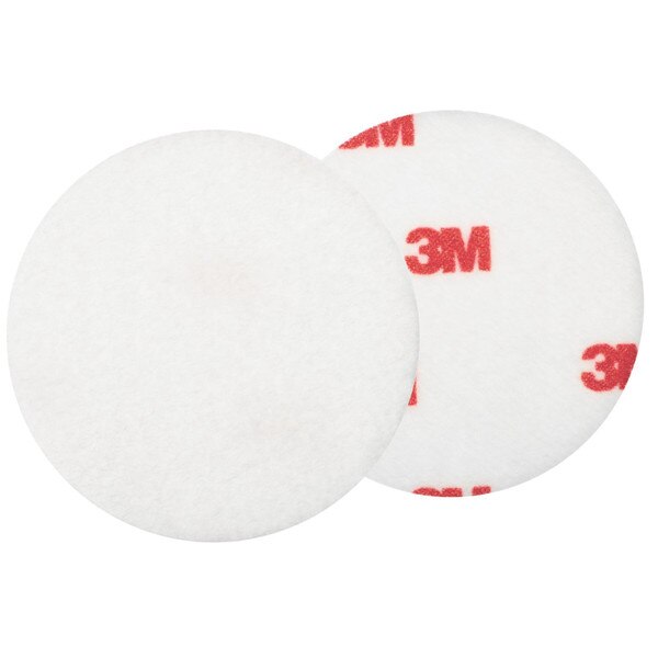 3M Finesse-it Felt Buffing Pad, 09357, 3 in, Red Foam Logo White Loop ...