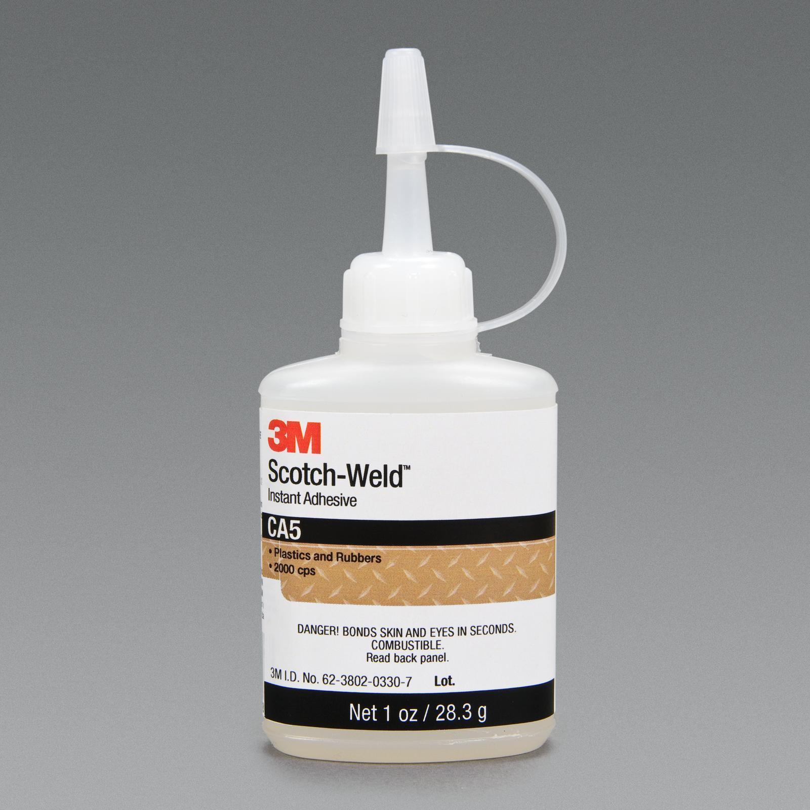 3M Scotch-Weld Instant Adhesive CA5, Clear, 1 fl oz, 12 Bottles/Case