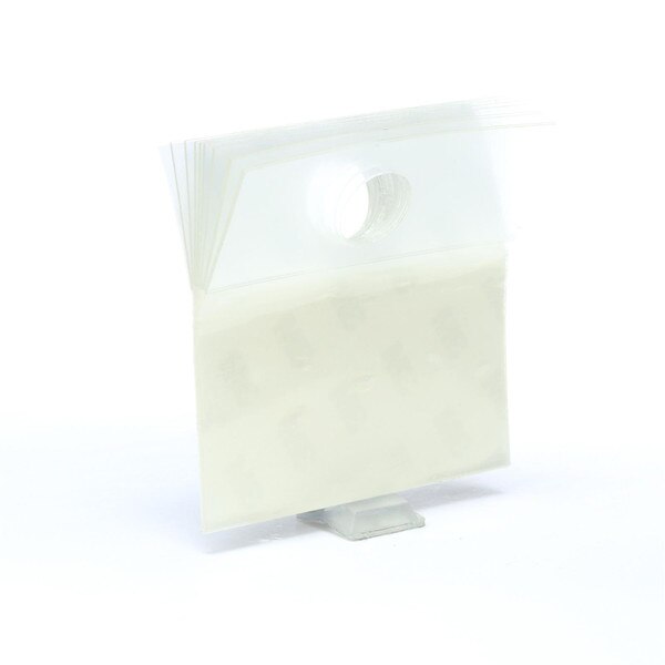 3M Hang Tab 1076, Clear, 2 in x 2 in, 10 Pack/Case
