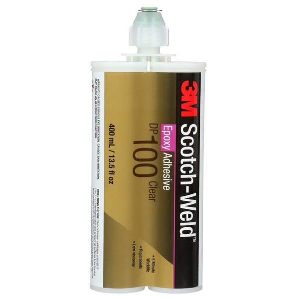 3M Scotch-Weld Epoxy Adhesive DP100, Clear, 400 mL Duo-Pak, 6 Pack/Case