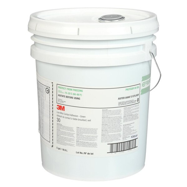 3M Low Mist Contact Adhesive, Green, 5 Gallon (Pail), 1 Can/Drum