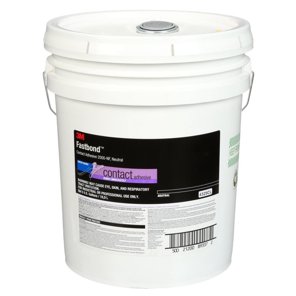 3M Fastbond Contact Adhesive 2000NF, Neutral, 5 Gallon Poly Pour Spout ...
