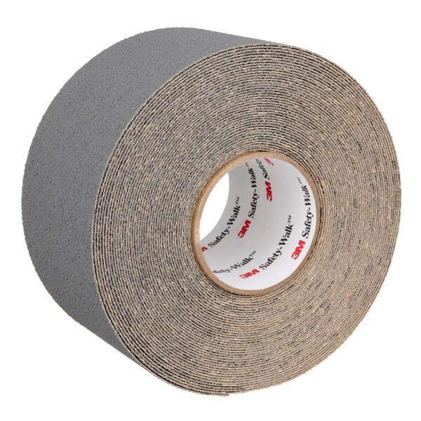3M Safety-Walk Slip-Resistant Medium Resilient Tapes & Treads 370, Gray, 4 in x 60 ft, Roll, 1/Case