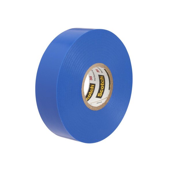 Scotch® Vinyl Color Coding Electrical Tape 35, 1/2 in x 20 ft, Blue, 10 ...