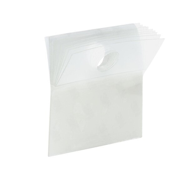 3M Hang Tab 1076, Clear, 2 in x 2 in, 5 Pack/Case, Conveniently Packaged