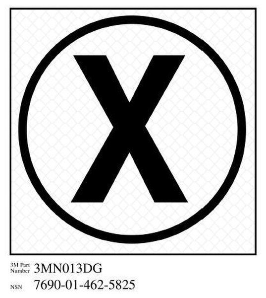 3M Diamond Grade Damage Control Sign 3MN013DG, "Cir X-Ray", 4 in x 4 in ...