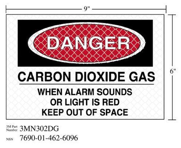 3M Diamond Grade Fire Fighting Sign 3MN302DG, "DANGER…SPACE", 9 in x 6 ...