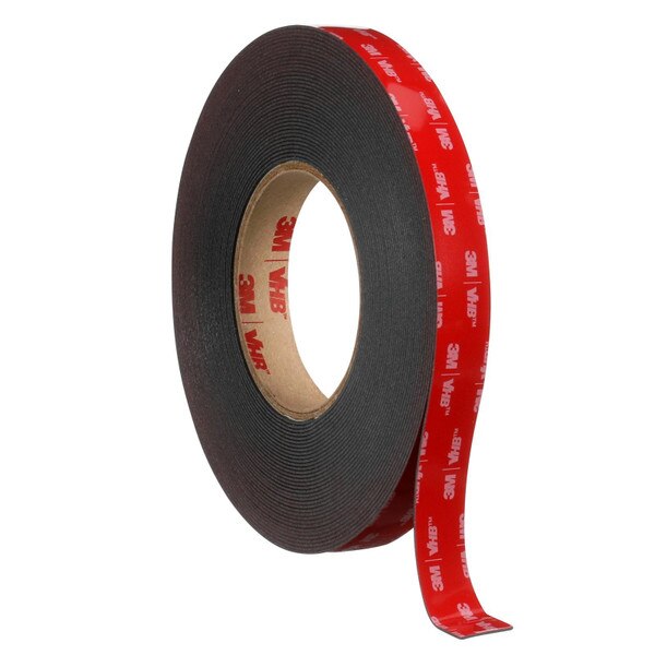 3M VHB Tape 5930, Black, 1 in x 72 yd, 32 mil, 9 Roll/Case