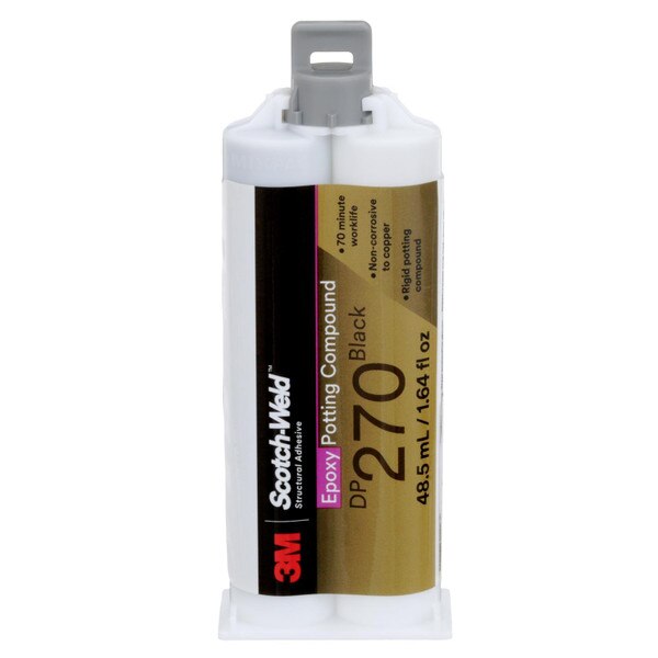 3M Scotch-Weld Epoxy Potting Compound DP270, Black, 48.5mL Duo-Pak, 12/Case