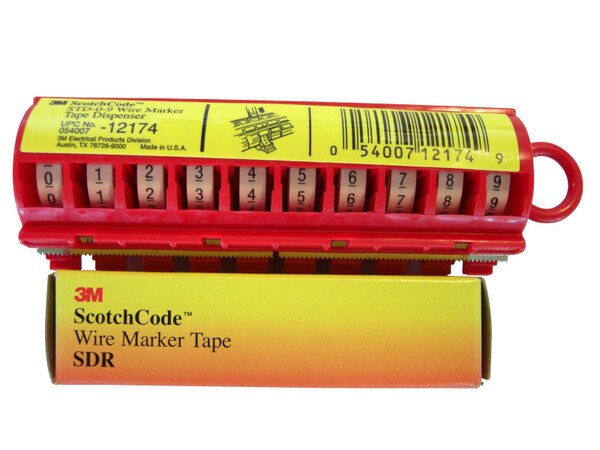 3M Wire Marker Tape Numbers SDR 60-69, 50 Rolls/Case