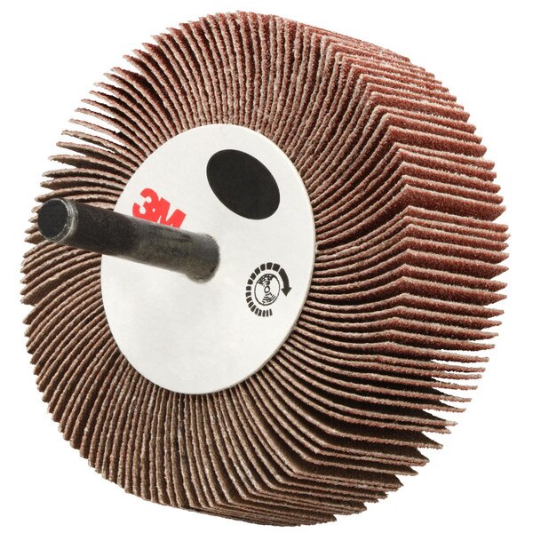 3M Flap Wheel 244D, 80 X-weight, Type 83, 3 in x 1 in x 1/4 in, 10 ea/Case