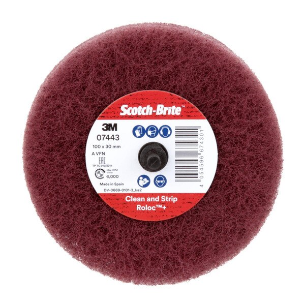 Scotch-Brite Roloc+ General Purpose Scuffing Wheel, CF-D4, A/O Very ...