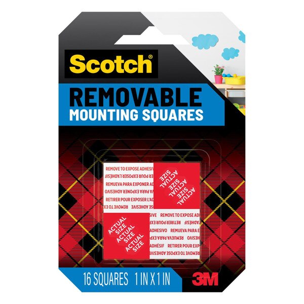 Scotch® Removable Double-Sided Mounting Squares 108S-SQ-16, 1 in x 1 in ...