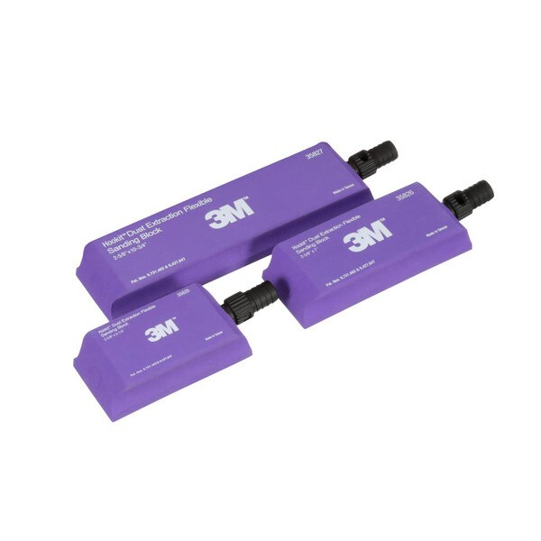3M Hookit Dust Extraction Flexible Sanding Block Kit 35829, 10/Case