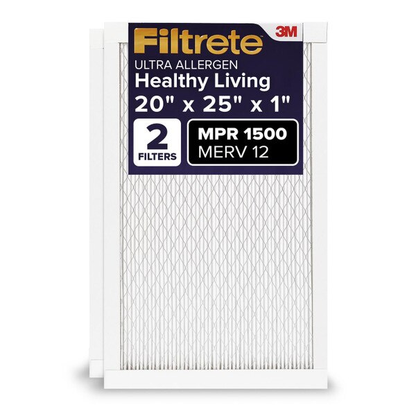 Filtrete Ultra Allergen Reduction Filter UR03-2PK-1E, 20 in x 25 in x 1 ...