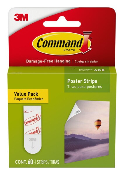 Command Poster Strips Value Pack 17024-60ES, 60 strips