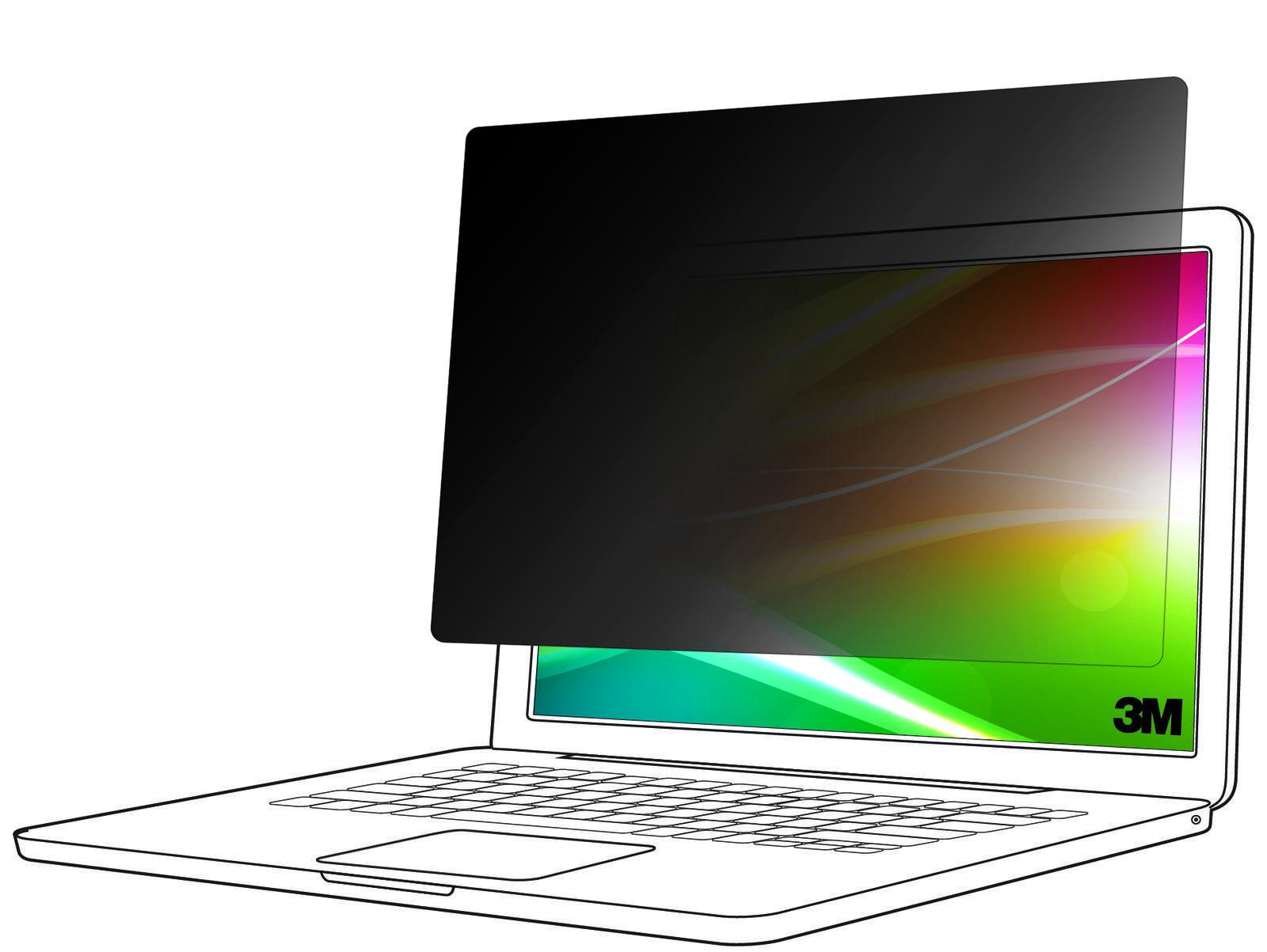 3M Bright Screen Privacy Filter for 14in Laptop, 16:9, BP140W9B